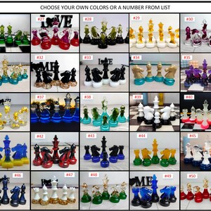 Marble White Gold Chess Set | Size of King 7cm (2.75 Inches) | Custom ...