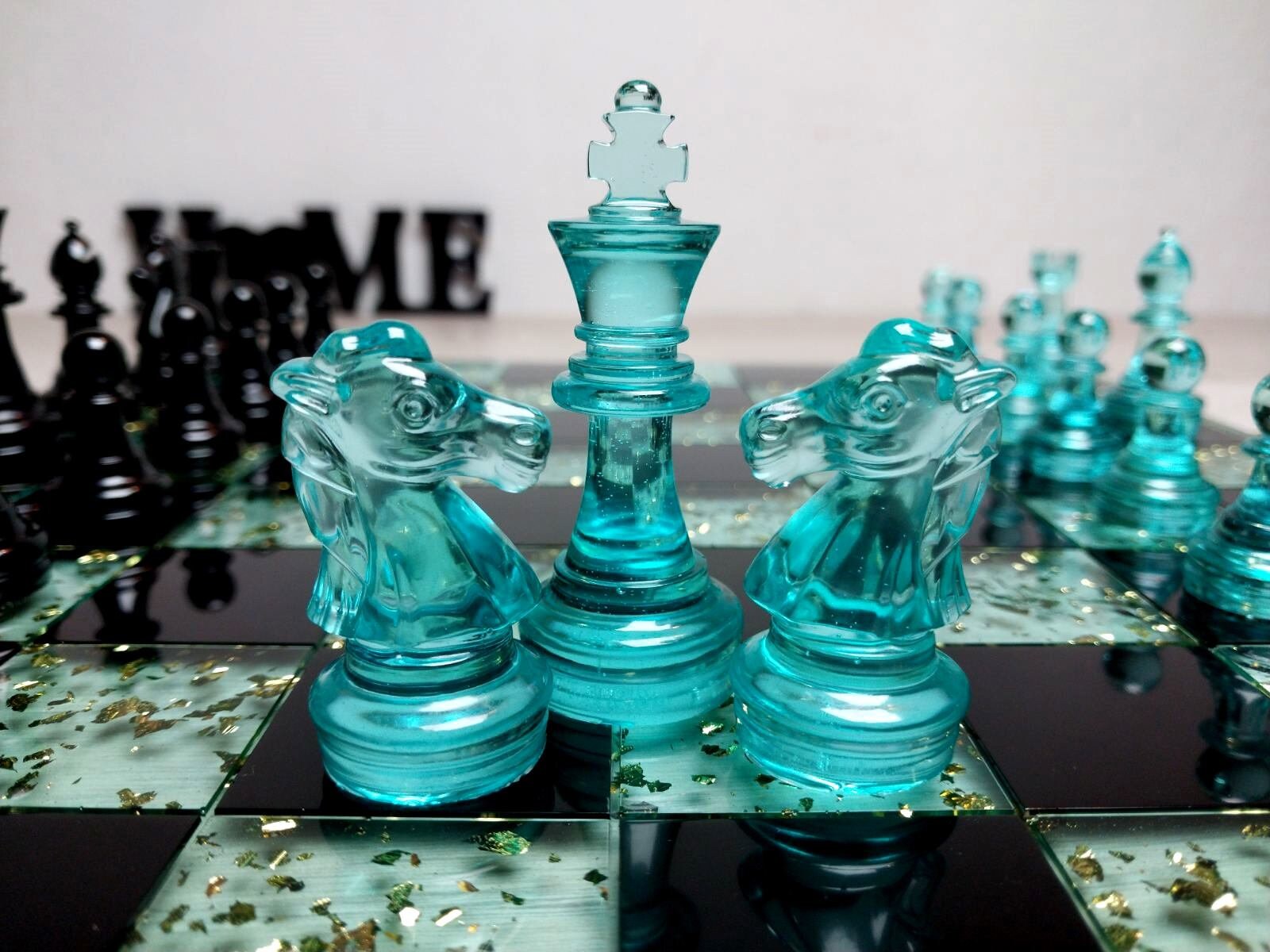 Chess Set Beautiful Size of King 7cm 2.75 Inches Custom Resin Chess Set ...