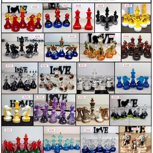 Epoxy Resin Chess Pieces | Size of King 7cm (2.75 Inches) | Chess Sets ...