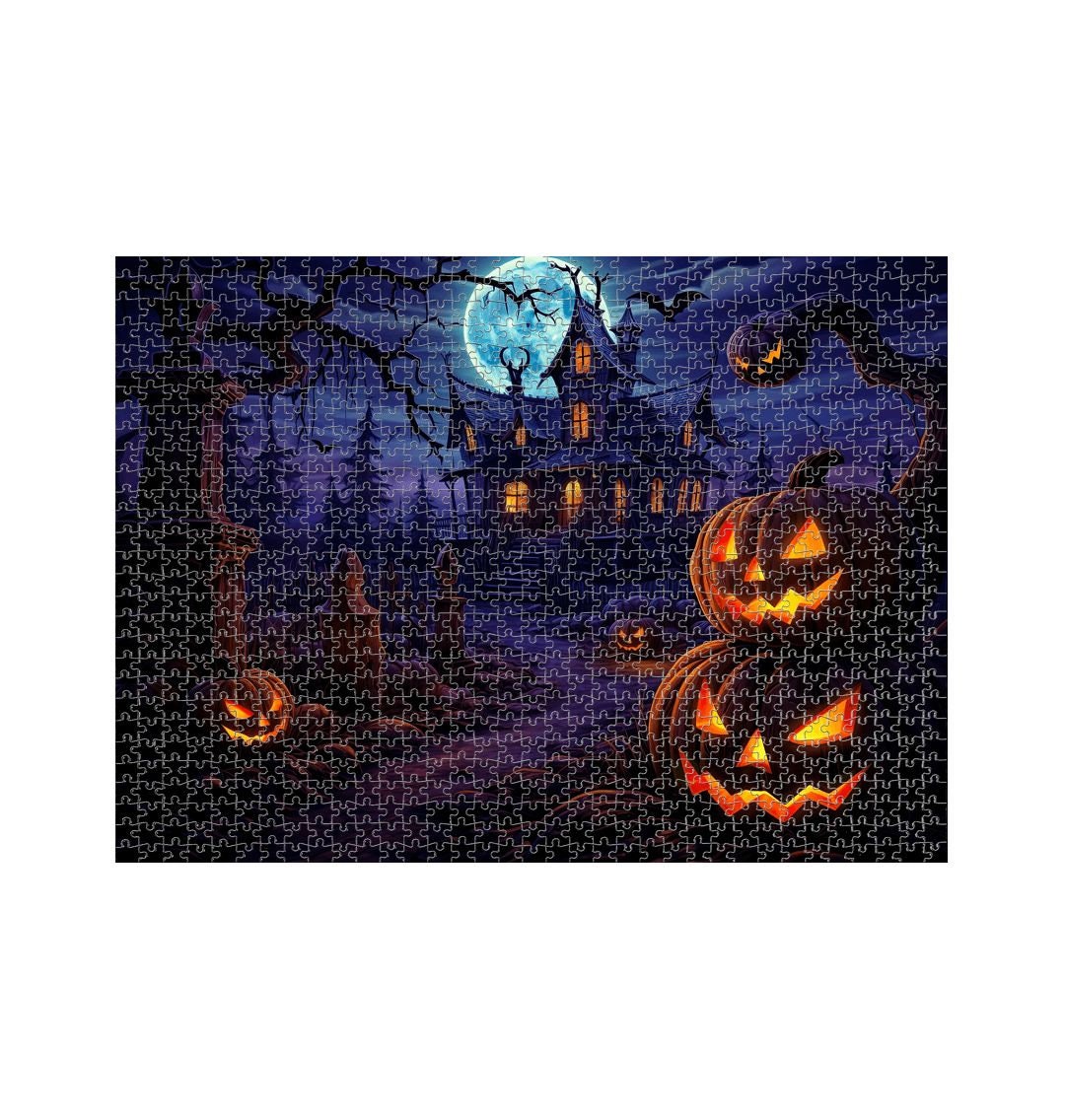 Halloween Haunted House Jigsaw Puzzle - Etsy