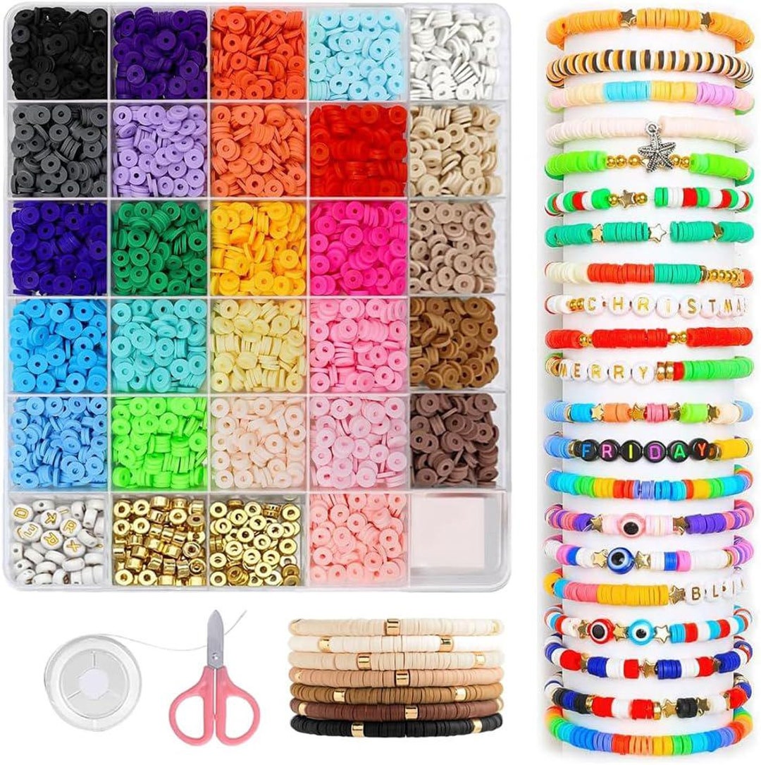6mm Clay Beads Bracelet Making Kit 29 Colors,friendship Bracelets ...
