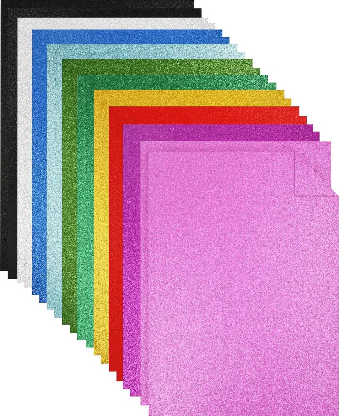 Glitter Cardstock, Double Sided Glitter Cardstock Paper for Crafts, 20 ...
