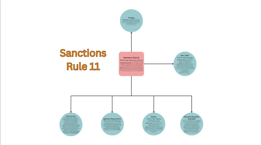 Civil Procedure Rule 11 (sanctions) Flowchart - Etsy