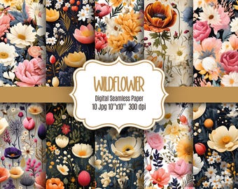 Seamless Wild Paw Digital Paper Ideal for Creations Commercial Use ...