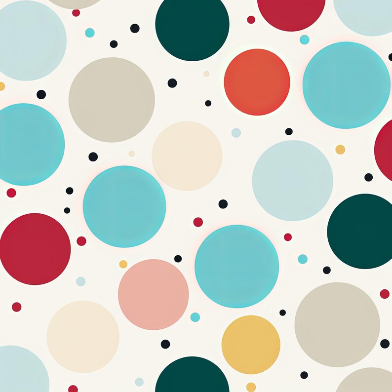 Colorful Polka Dot Digital Paper Pack 38 Designs Commercial Use ...