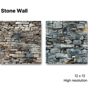 Seamless Stone Wall Digital Paper, Scrapbooking, Crafts, DIY Projects ...