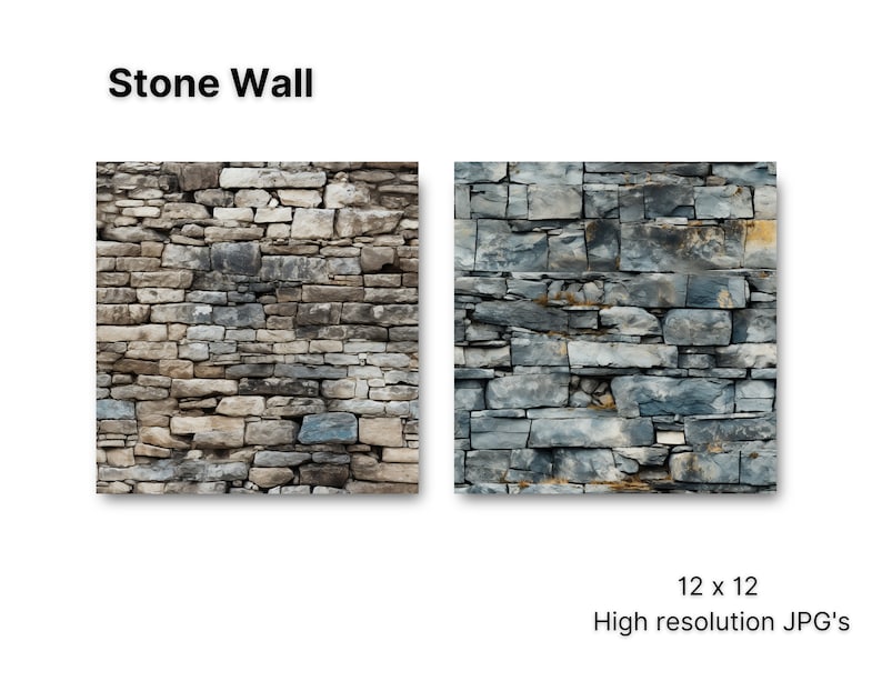 Seamless Stone Wall Digital Paper, Scrapbooking, Crafts, DIY Projects ...