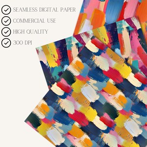 23 Rainbow Brush Marks Seamless Digital Papers – Colorful Abstract ...