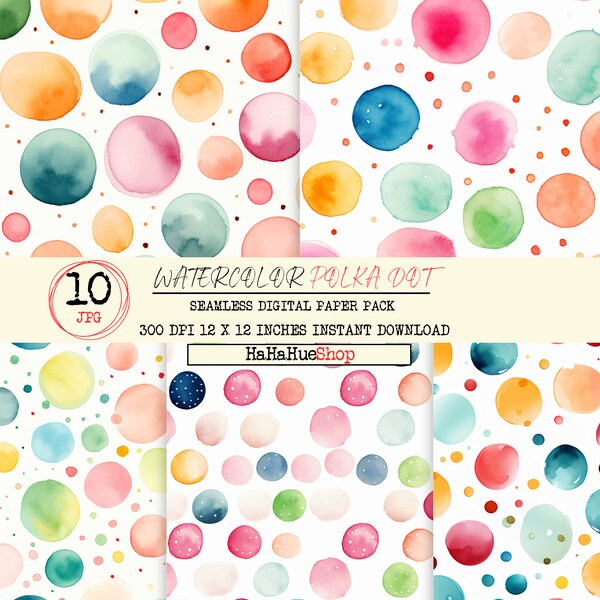 Watercolor Polka Dot - Etsy