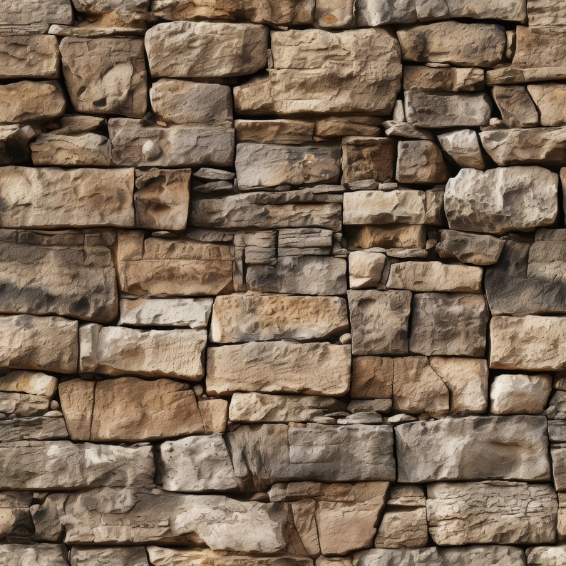 Seamless Stone Wall Digital Paper, Scrapbooking, Crafts, DIY Projects ...
