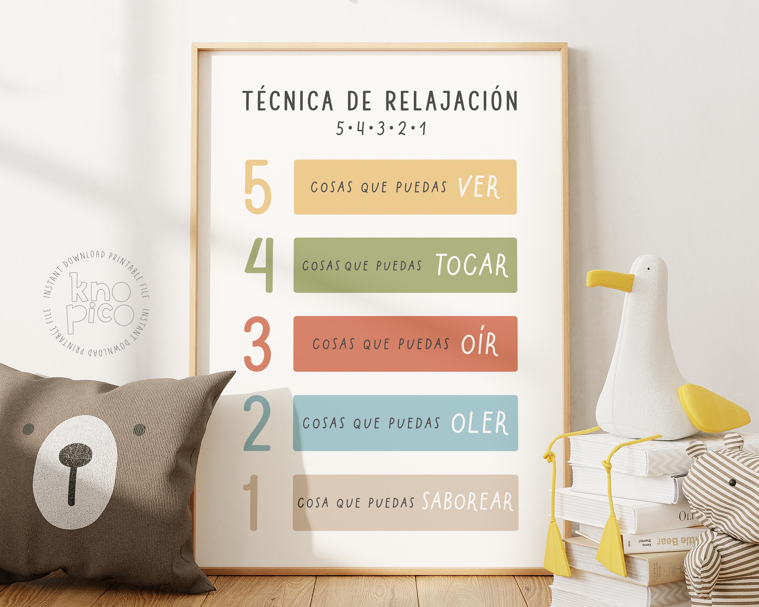 Spanish Grounding Techniques for Kids Mental Health Posters | 5 Senses ...