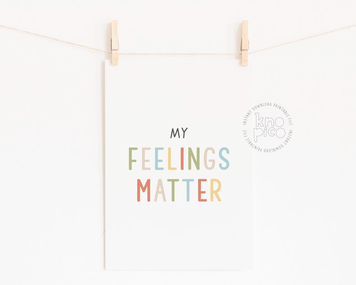 My Feelings Matter: Colorful Learning Poster | Emotional Education and ...