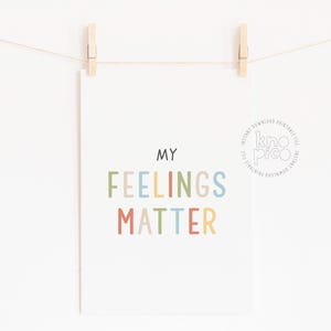 My Feelings Matter: Colorful Learning Poster | Emotional Education and ...