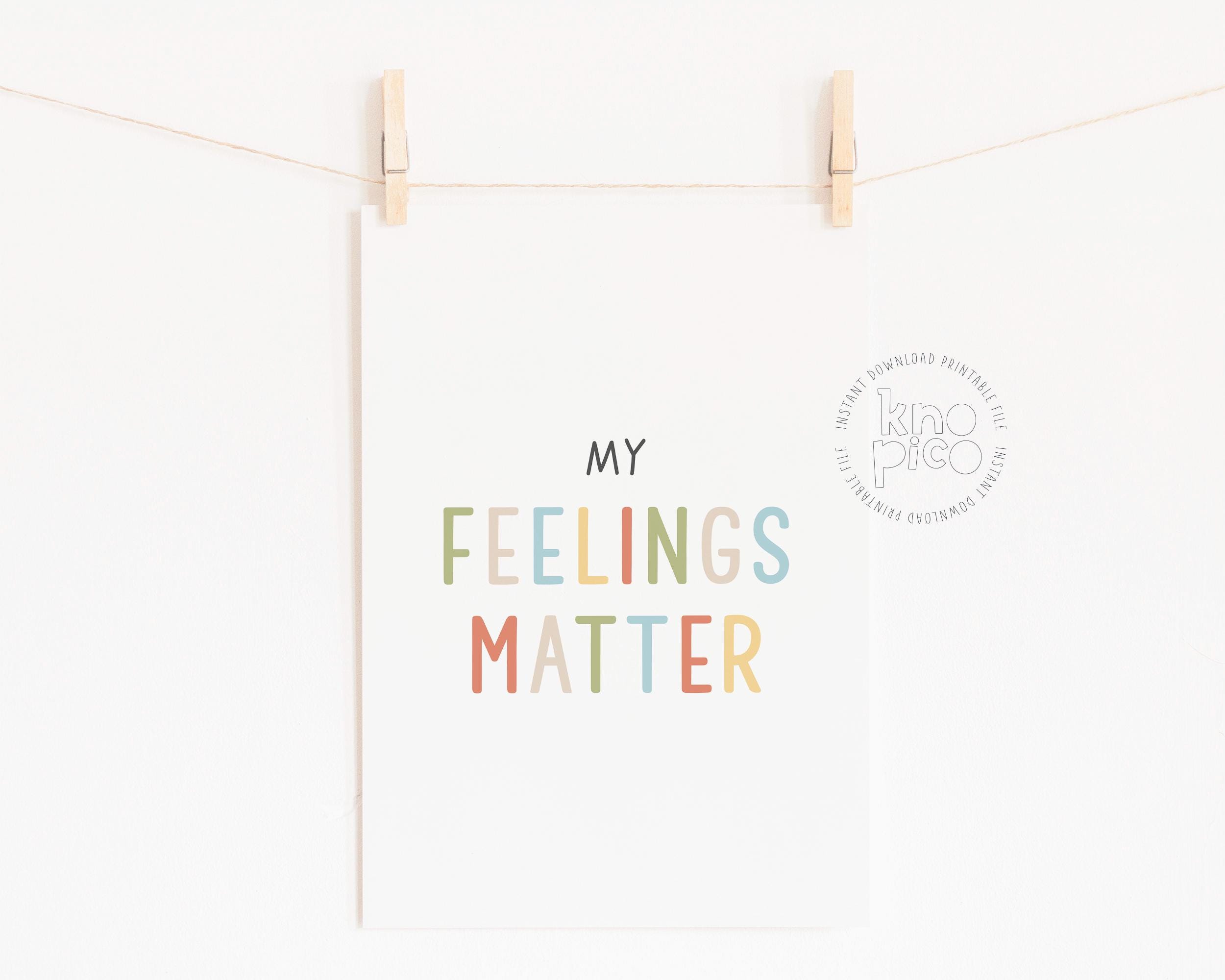 My Feelings Matter: Colorful Learning Poster | Emotional Education and ...
