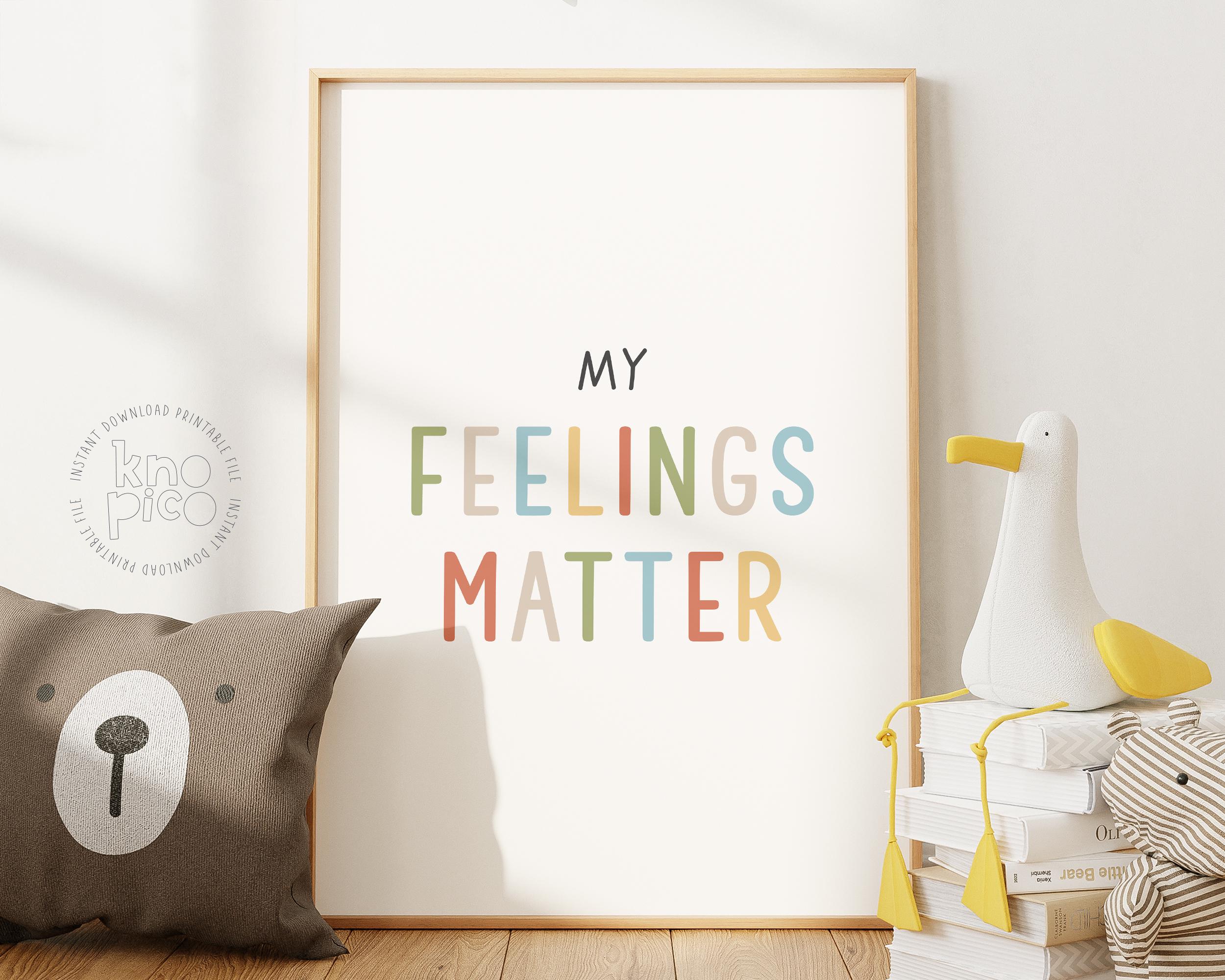 My Feelings Matter: Colorful Learning Poster | Emotional Education and ...