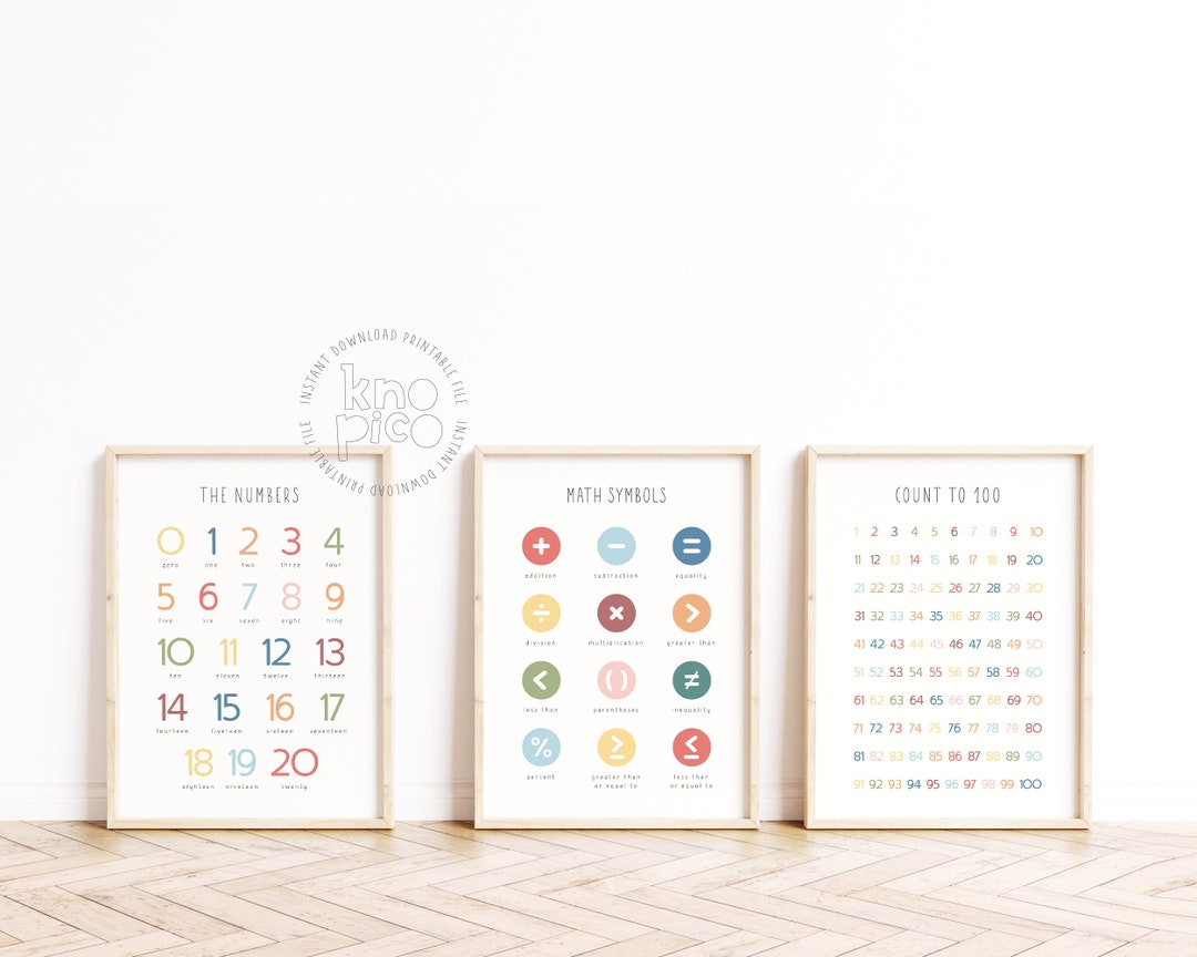 Explore Numbers to 100 & Math Symbols With a Complete Numeracy Set of 3 ...