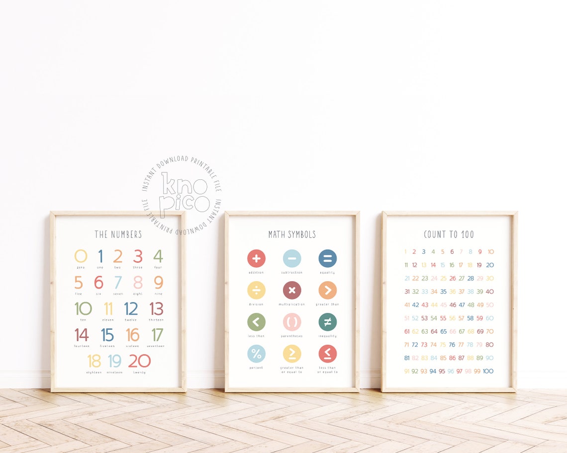 Explore Numbers to 100 & Math Symbols With a Complete Numeracy Set of 3 ...
