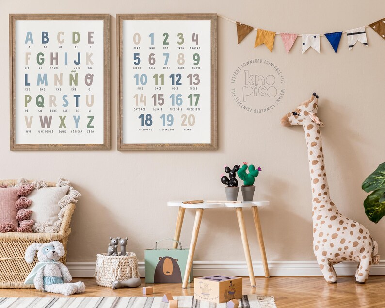 Spanish ABC & Numbers Posters for Spanish Learning | Bilingual ...
