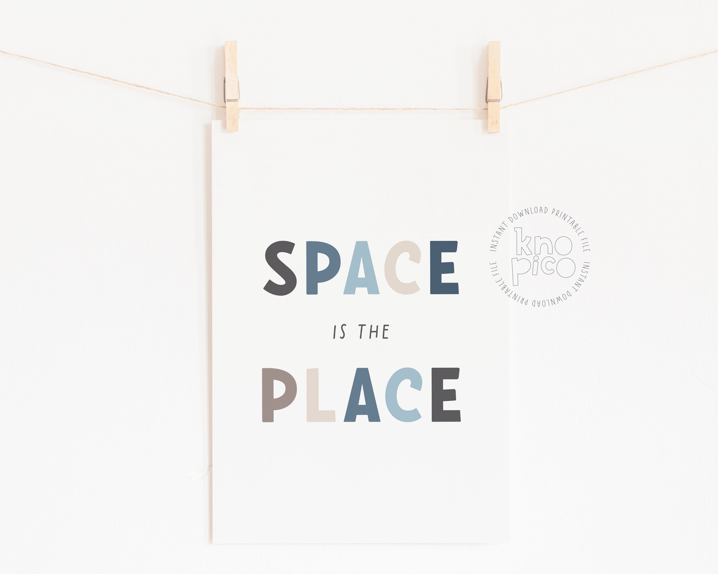 Printable Wall Art: Space is the Place Framed Nursery Poster | Perfect ...