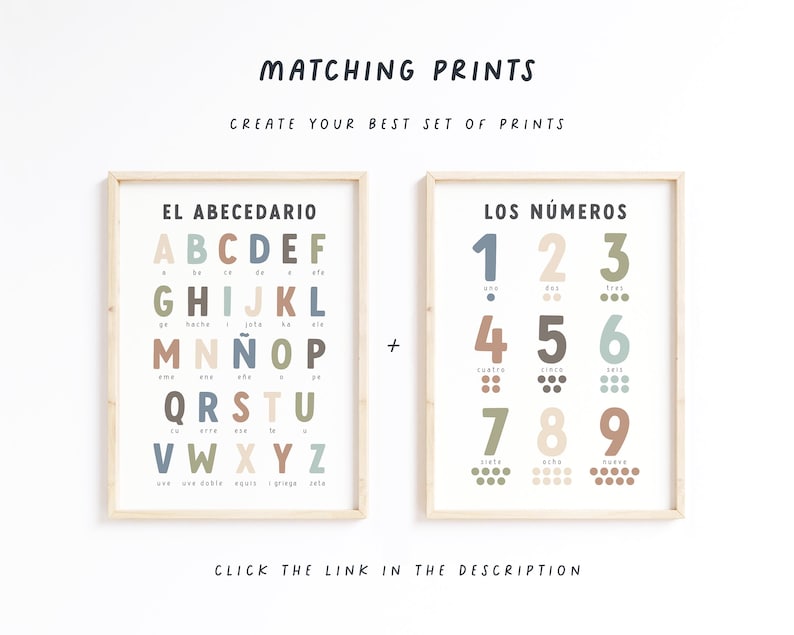 Spanish Alphabet Poster With Pronunciation | Educational ABC Poster for ...