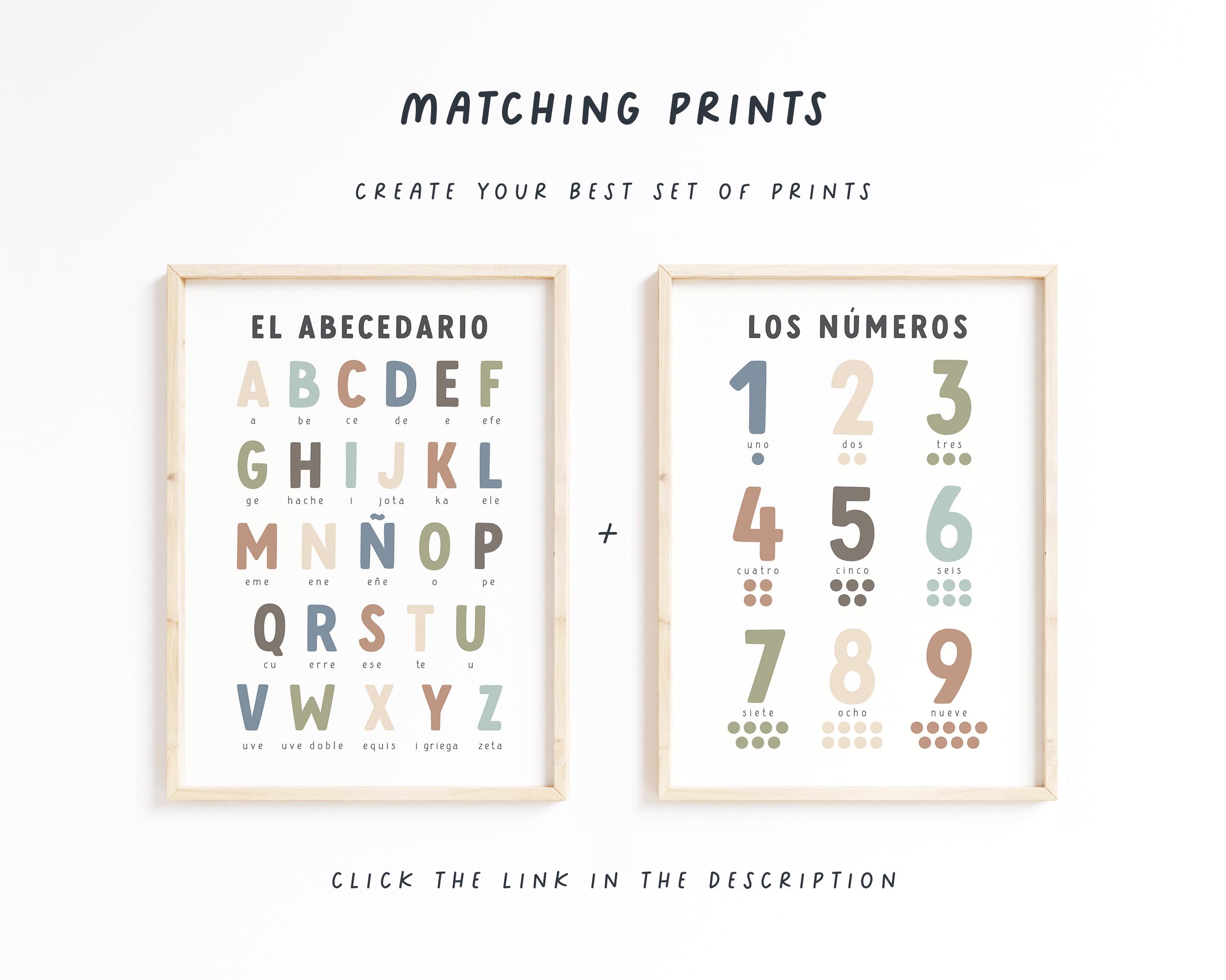 Spanish Alphabet Poster With Pronunciation | Educational ABC Poster for ...