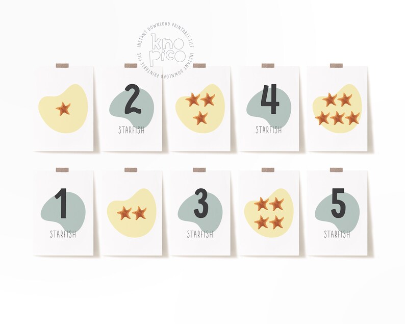 Printable Tool for Early Learning: Underwater Counting Adventure With ...