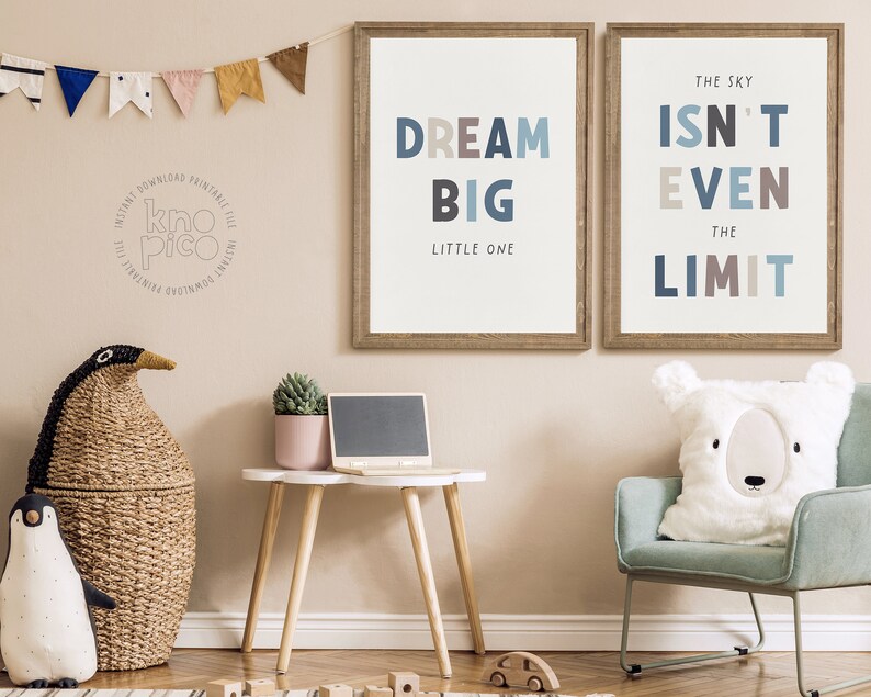 Set of Two Posters for Space-themed Nursery and Toddler's Bedroom ...
