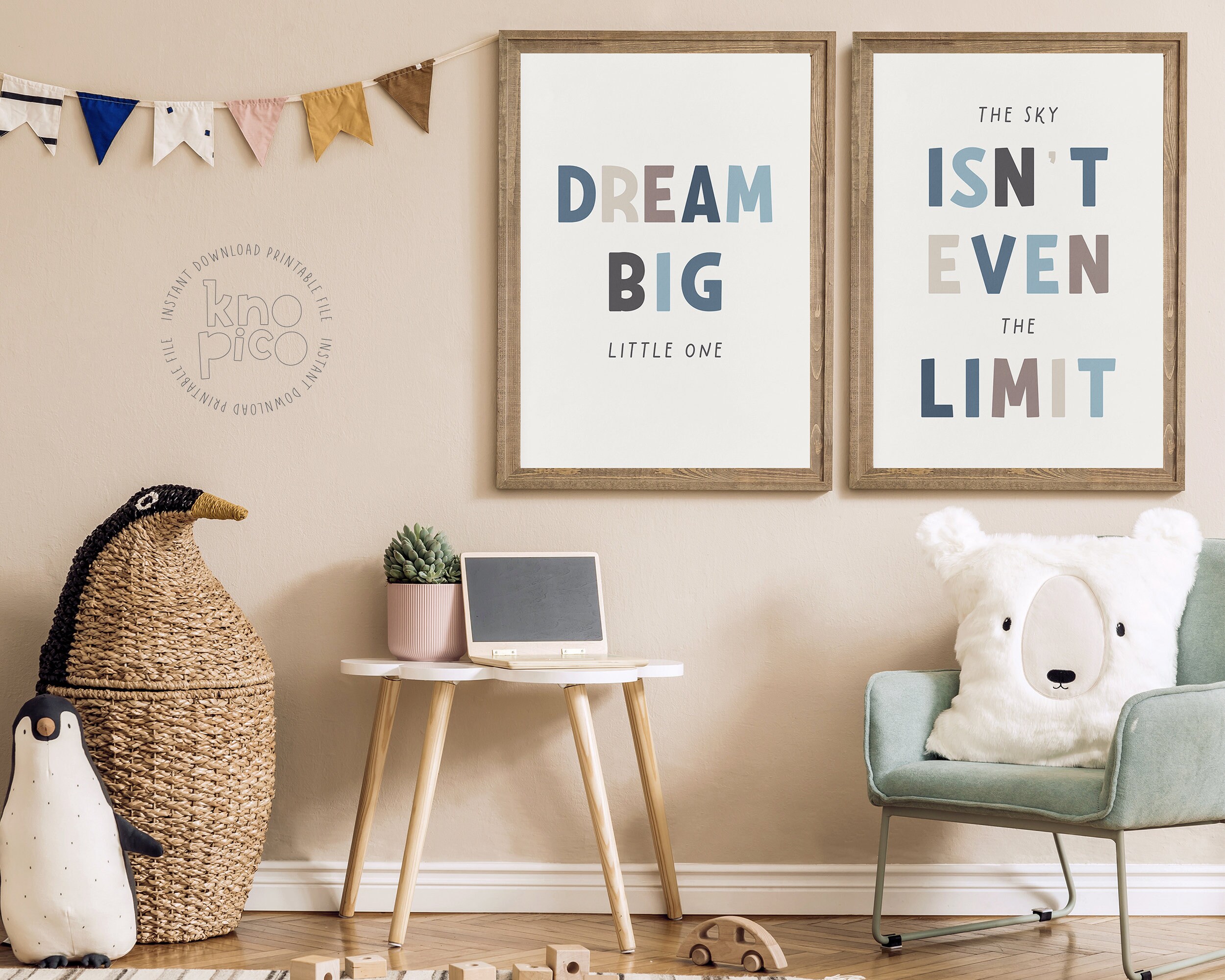 Set of Two Posters for Space-themed Nursery and Toddler's Bedroom ...