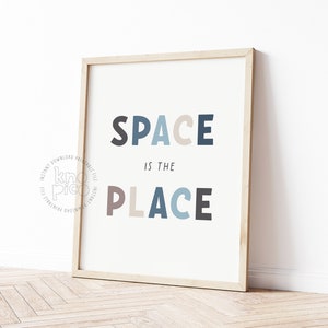 Printable Wall Art: Space is the Place Framed Nursery Poster | Perfect ...