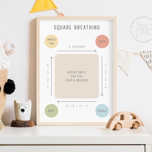 Square Breathing Poster: Mindful Breathing Guide for Kids | Box ...