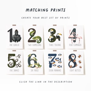 Jungle Animal ABC Poster | Kids Alphabet Wall Art Print for Early ...