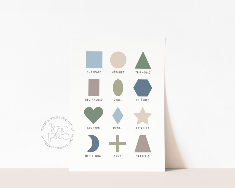 Set of 3 Prints for Kids: Alphabet, Numbers, and Shapes | 3-piece Wall ...