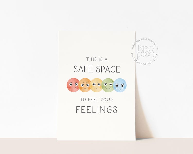 Feelings Alphabet and Safe Space Posters: Kids Emotional Support and ...