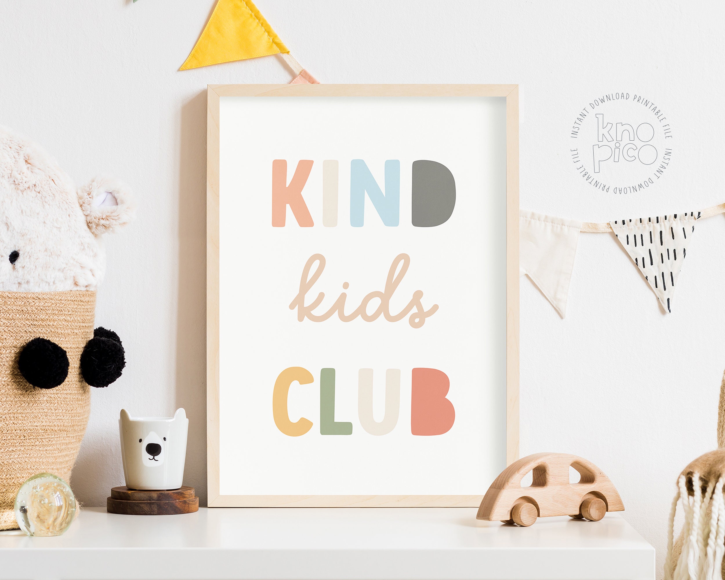 Kind Kids Club Boho Rainbow Affirmations: Kids' Room Decor & Cute ...