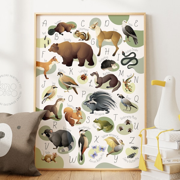 Preschool Forest Animal Alphabet - Etsy