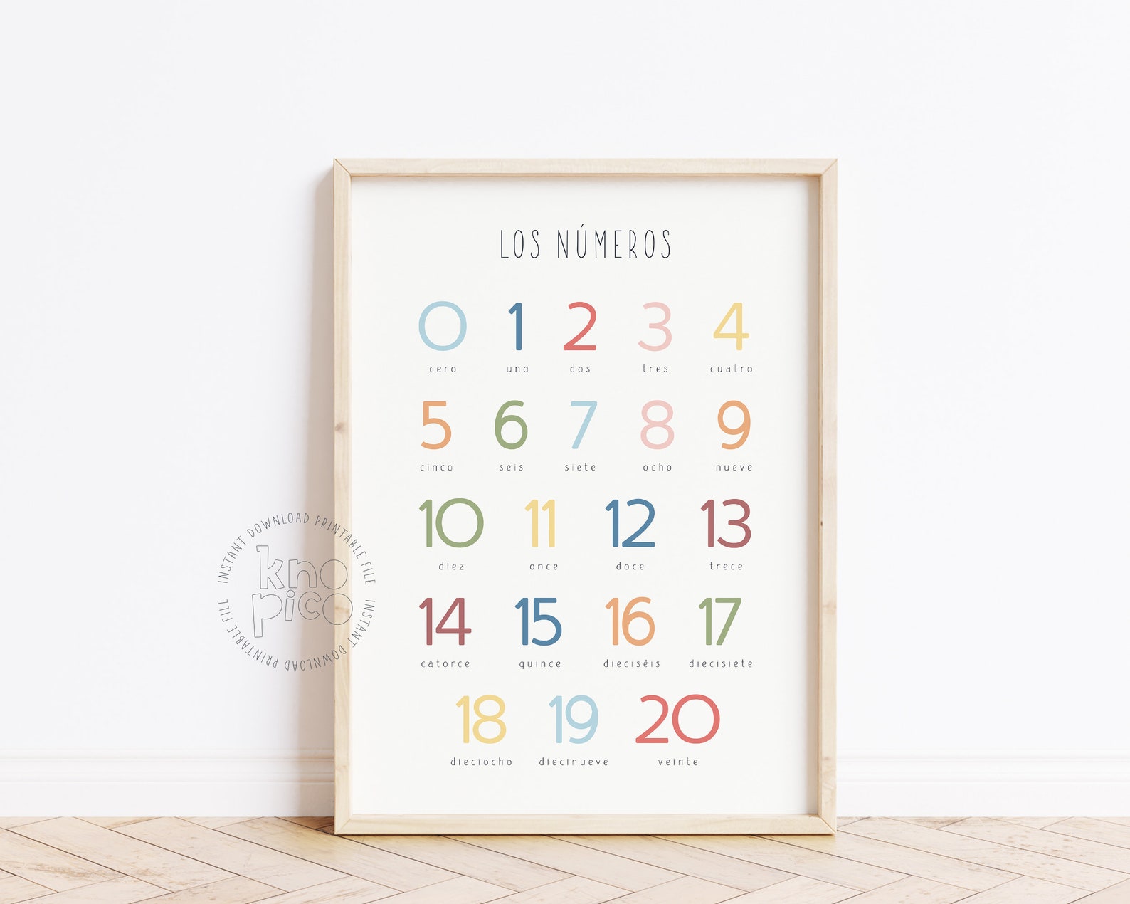 Explora El Mundo De Los Números Hasta El 20 Con Póster Educativo De ...