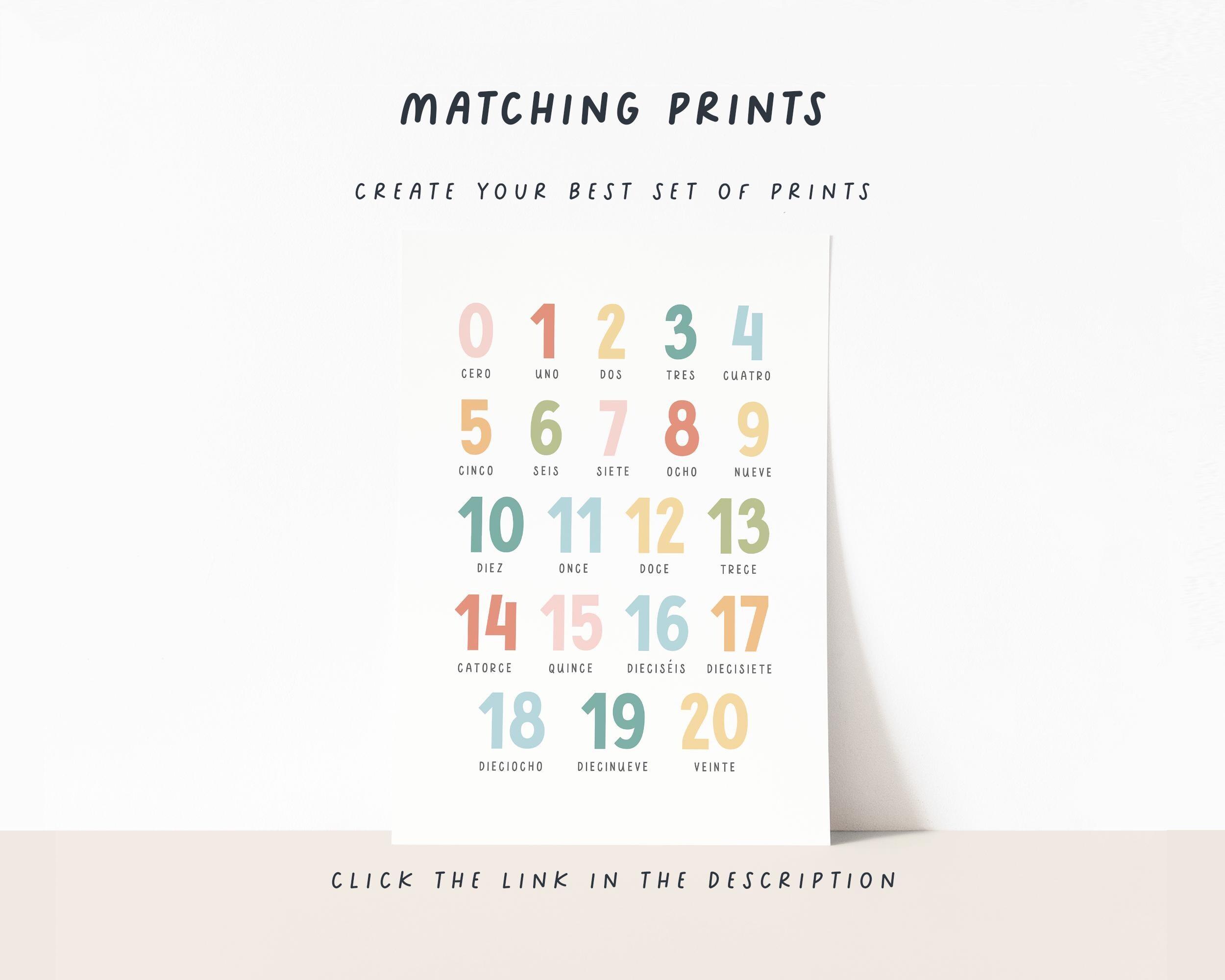 Colorful Spanish Alphabet Bilingual Printable - ABC Wall Art for ...