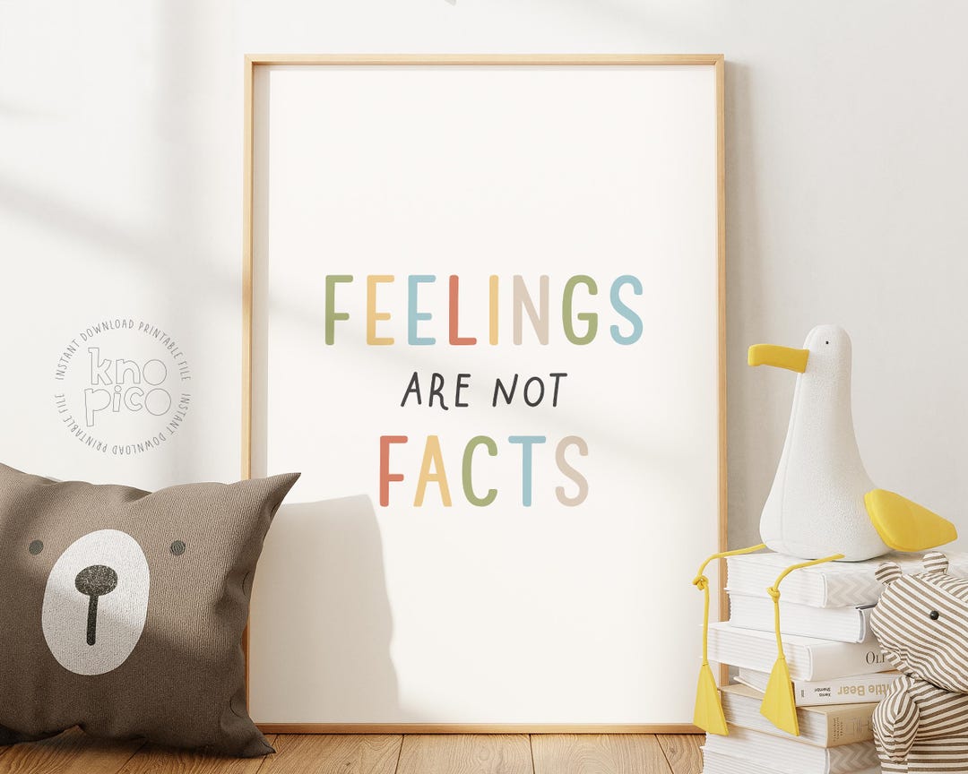 Feelings Are Not Facts Poster: Emotional Education, Growth Mindset ...