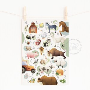 Learn the Alphabet and Numbers With This Set of Farm Animal Poster ...