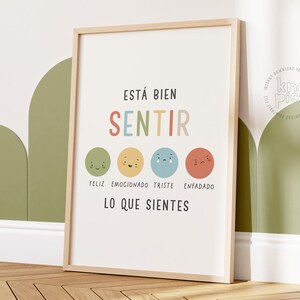 Spanish Emotional Regulation Poster for Kids: Mental Health Decor for ...