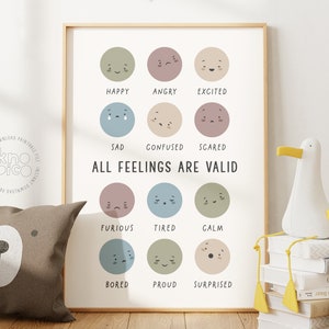 All Feelings Are Valid | Emotions Poster for Kids to Support Mental ...