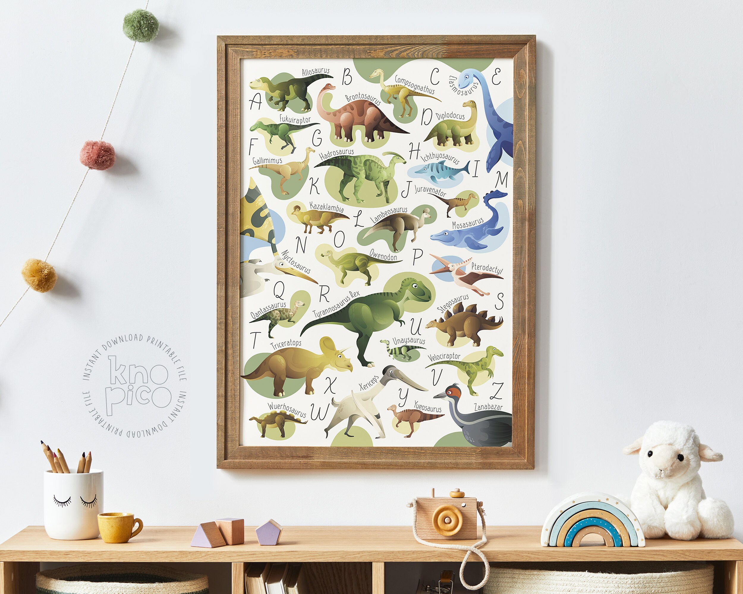 Jurassic World of Early Learning Dinosaur Flashcards and ABC Poster Set ...