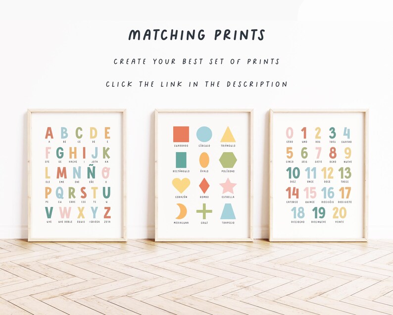 Set of Two Spanish Posters: Days of the Week & Months of the Year ...