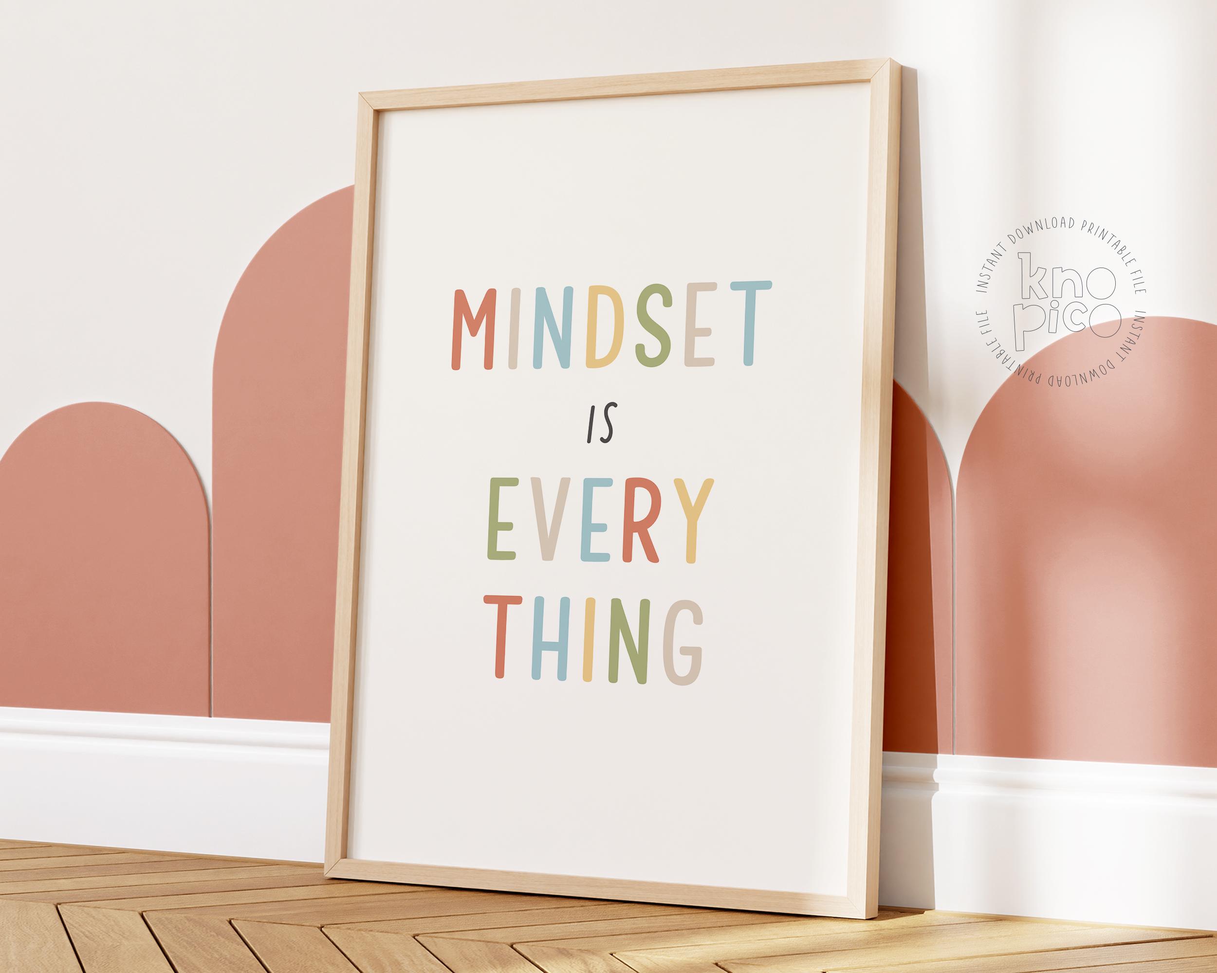 Mindset is Everything: Mental Health Poster for Kids | Growth Mindset ...