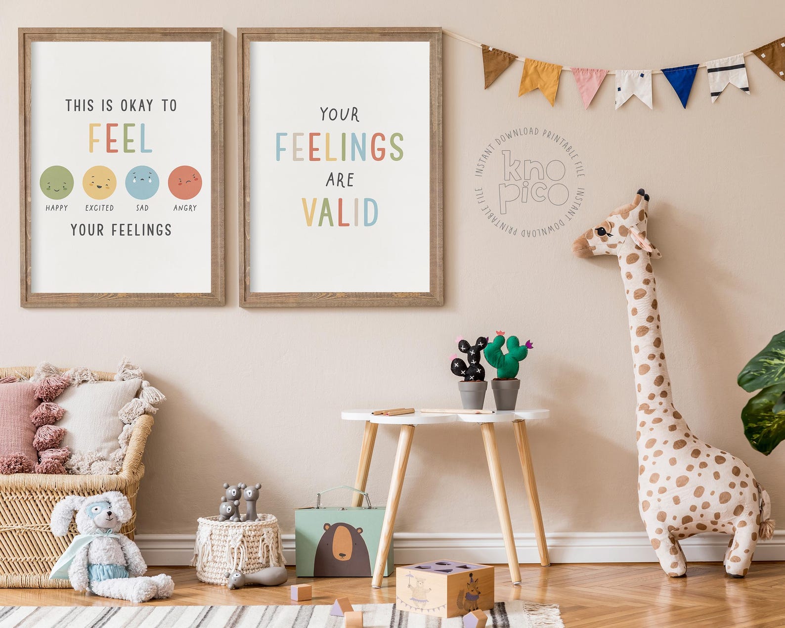 Set of 2 Educational Posters: Rainbow Affirmations for Preschool ...