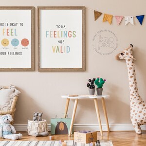Set of 2 Educational Posters: Rainbow Affirmations for Preschool ...