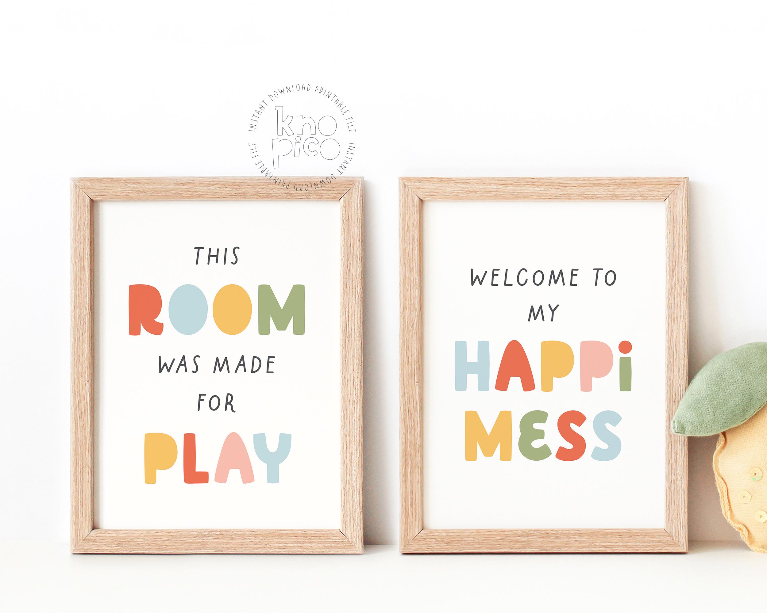 Set of 2 Inspirational Rainbow Wall Art Prints for Kid's Room Decor ...