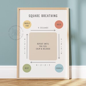 Square Breathing Poster: Mindful Breathing Guide for Kids | Box ...