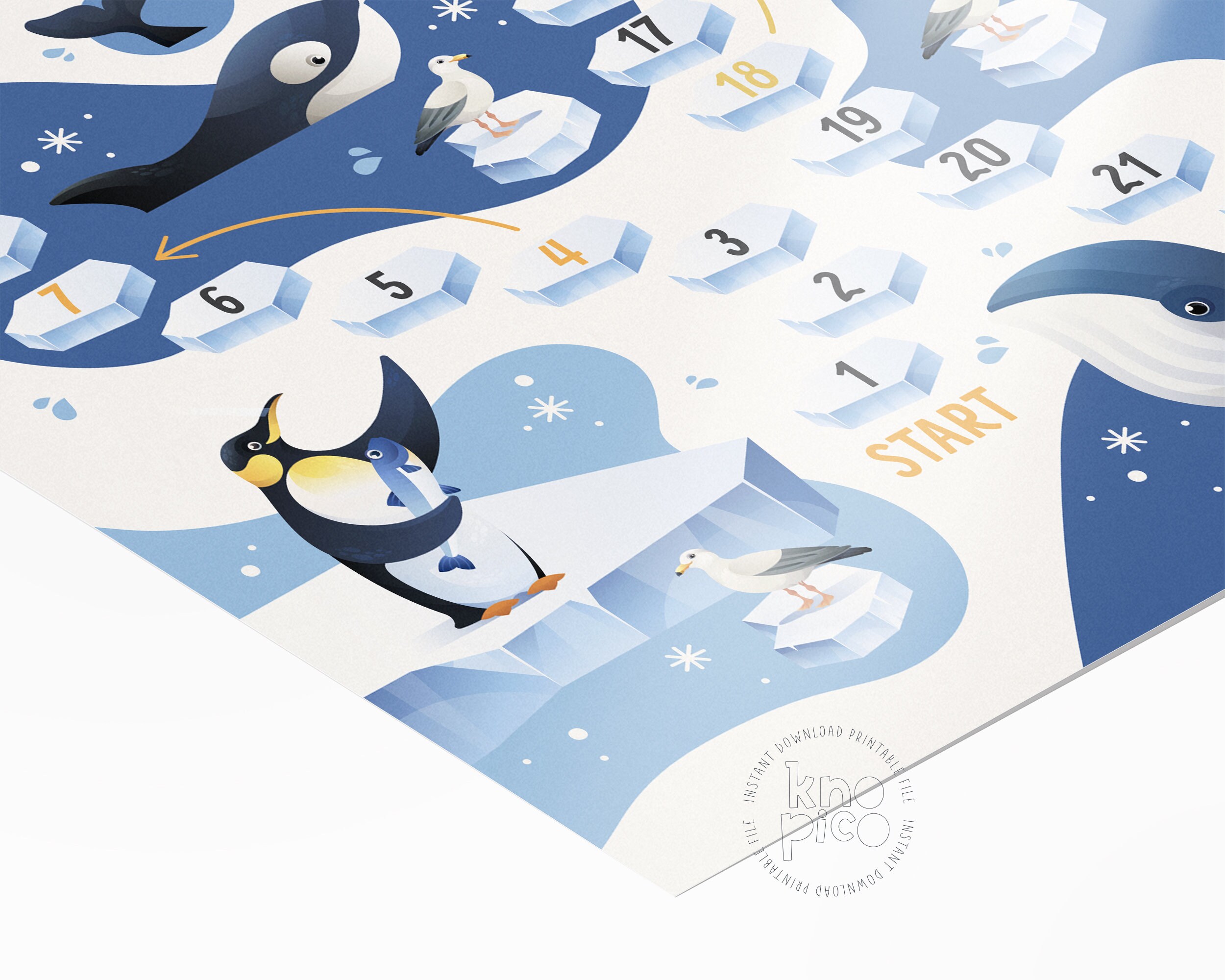 North Pole Animals Printable Board Game: A Frosty Adventure for Kids ...