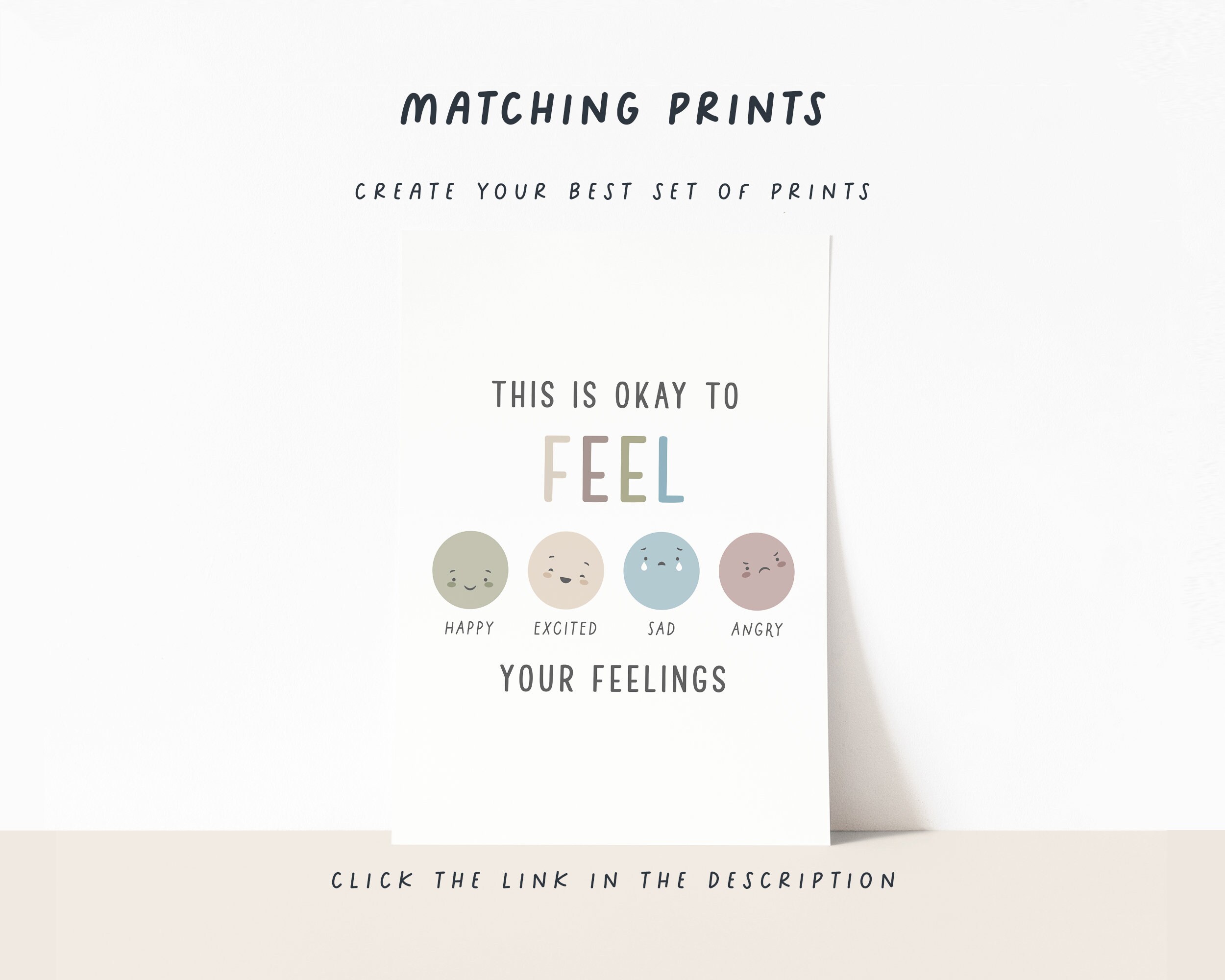 Safe Space Print for Kids | Feelings Poster and Learning Emotions ...